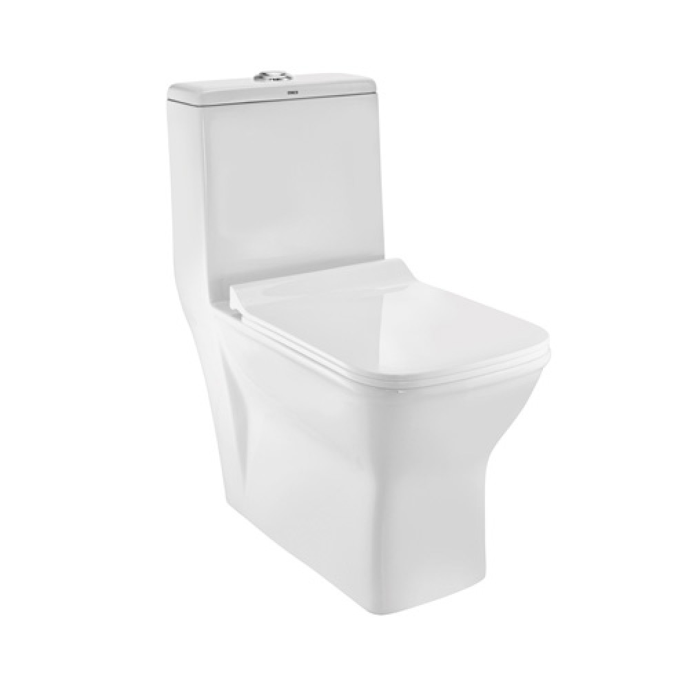 Rimless Single Piece WC with Dual Flush Cistern Fittings | Essco by Jaquar